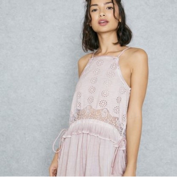 Topshop | Dresses | Topshop Washed Cutwork Sundress | Poshmark